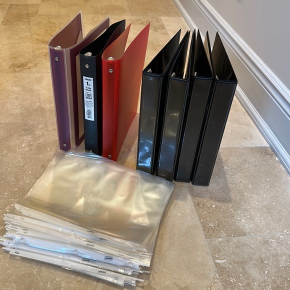 Other | Assorted Binders6 In All Staples Clear Sheet Protectors Red Is ...